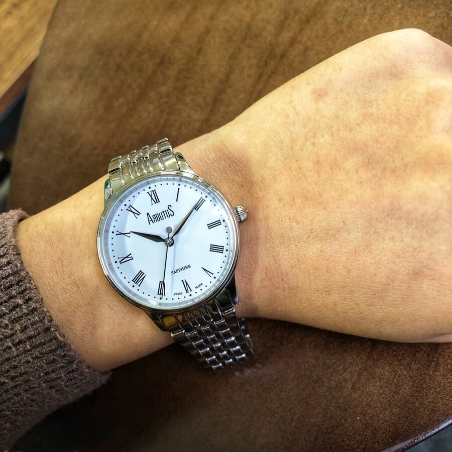 Arbutus Swiss-made Collection Quartz White Dial Ladies Watch ARS1612SWS ...