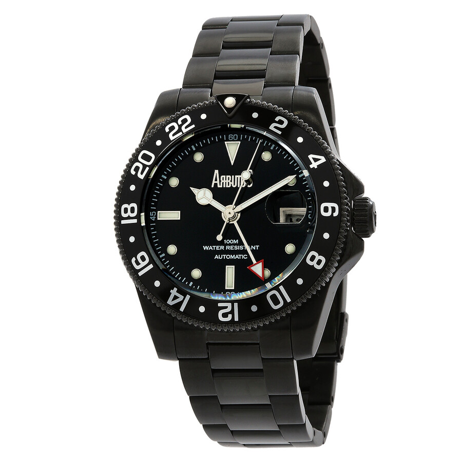 Arbutus Wall Street GMT Automatic Black Dial Men's Watch AR1806BBS ...