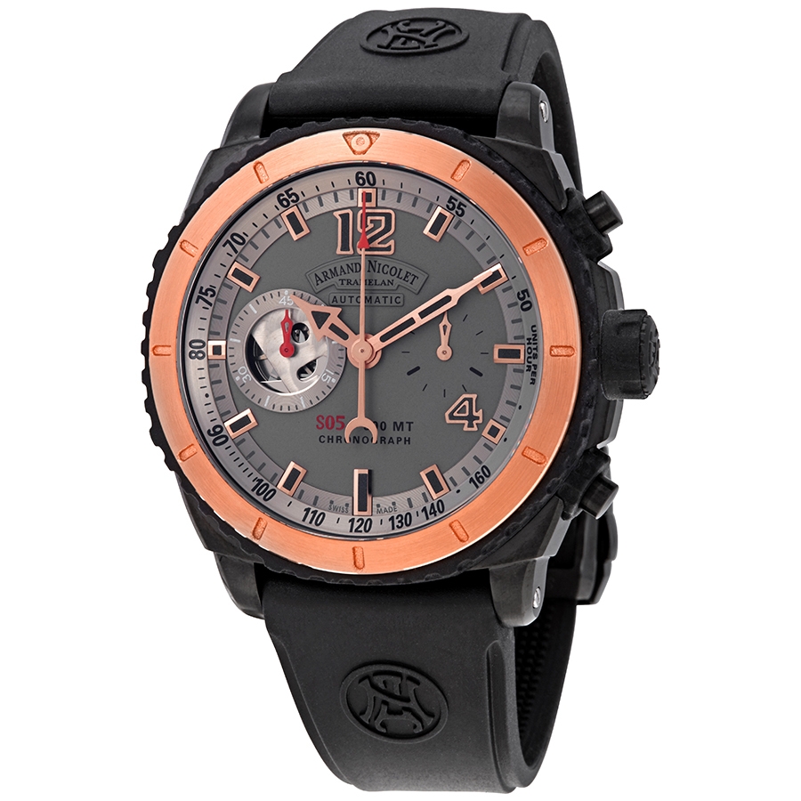Armand Nicolet S05-3 Chronograph Automatic Pearl Grey Dial Men's Watch ...