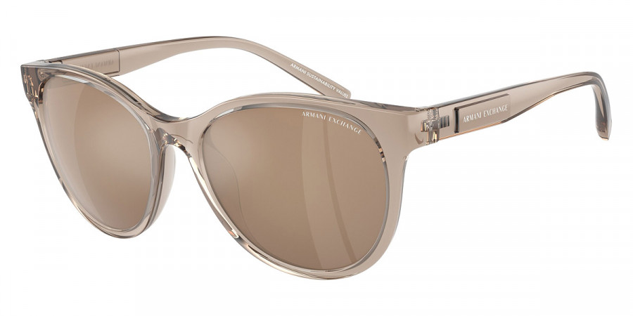 Armani Exchange Brown Mirror Cat Eye Ladies Sunglasses AX4144SU 83447P ...