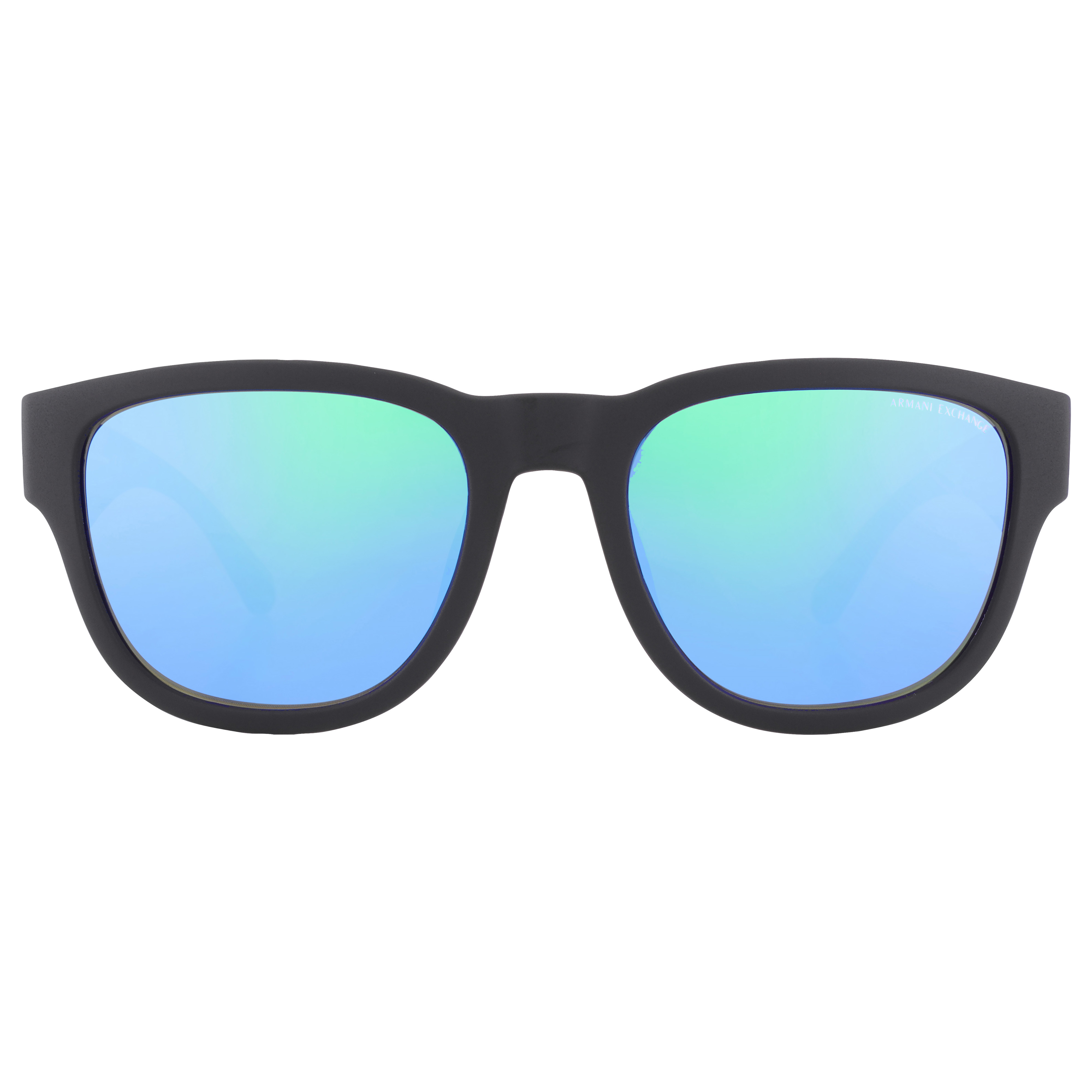 Armani Exchange Green Mirrored Light Blue Square Men's Sunglasses ...