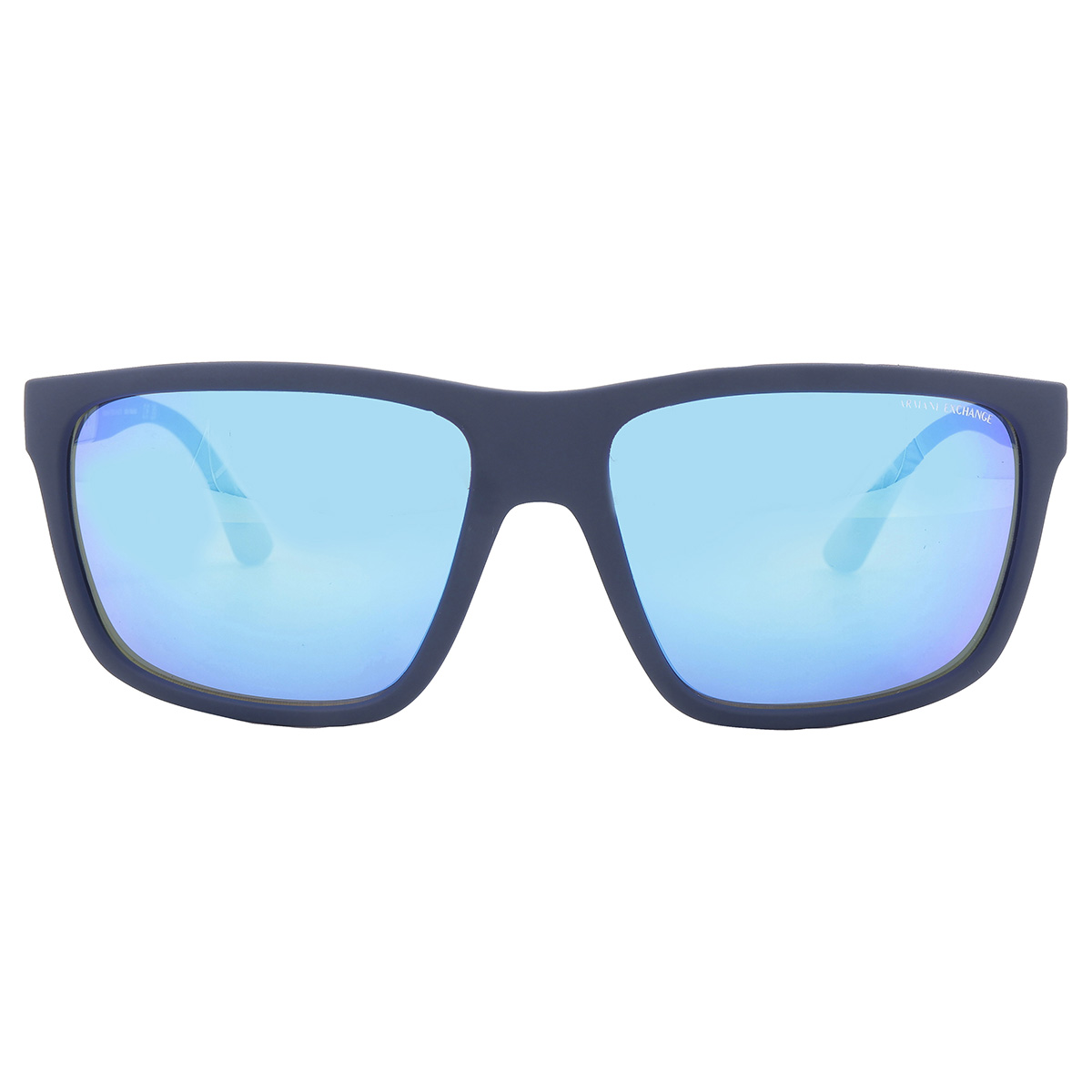 Armani Exchange Green Mirrored Light Blue Square Men's Sunglasses ...
