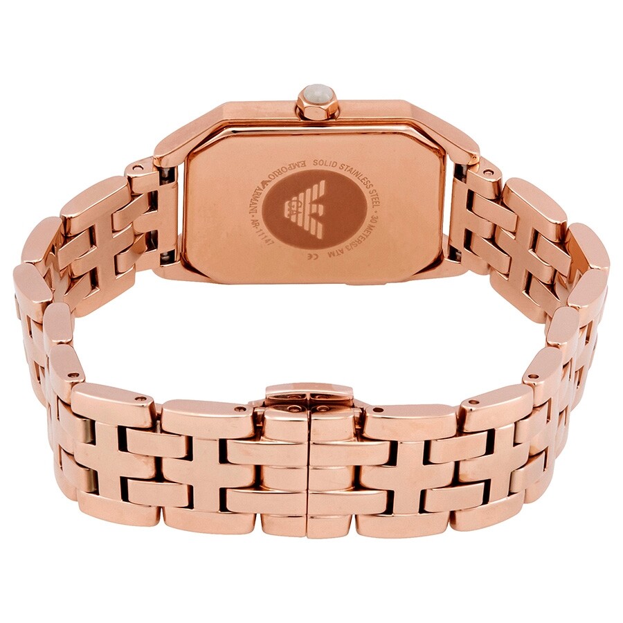 Armani Giola Quartz White Mother of Pearl Dial Ladies Watch AR11147 ...