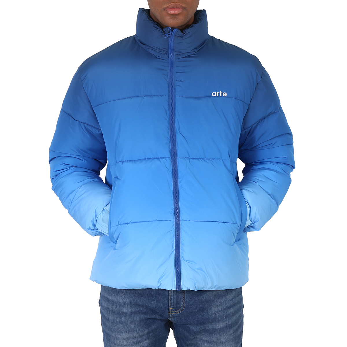 Arte Antwerp Men's Blue Joey Regular-Fit Degrade Puffer Jacket, Size ...