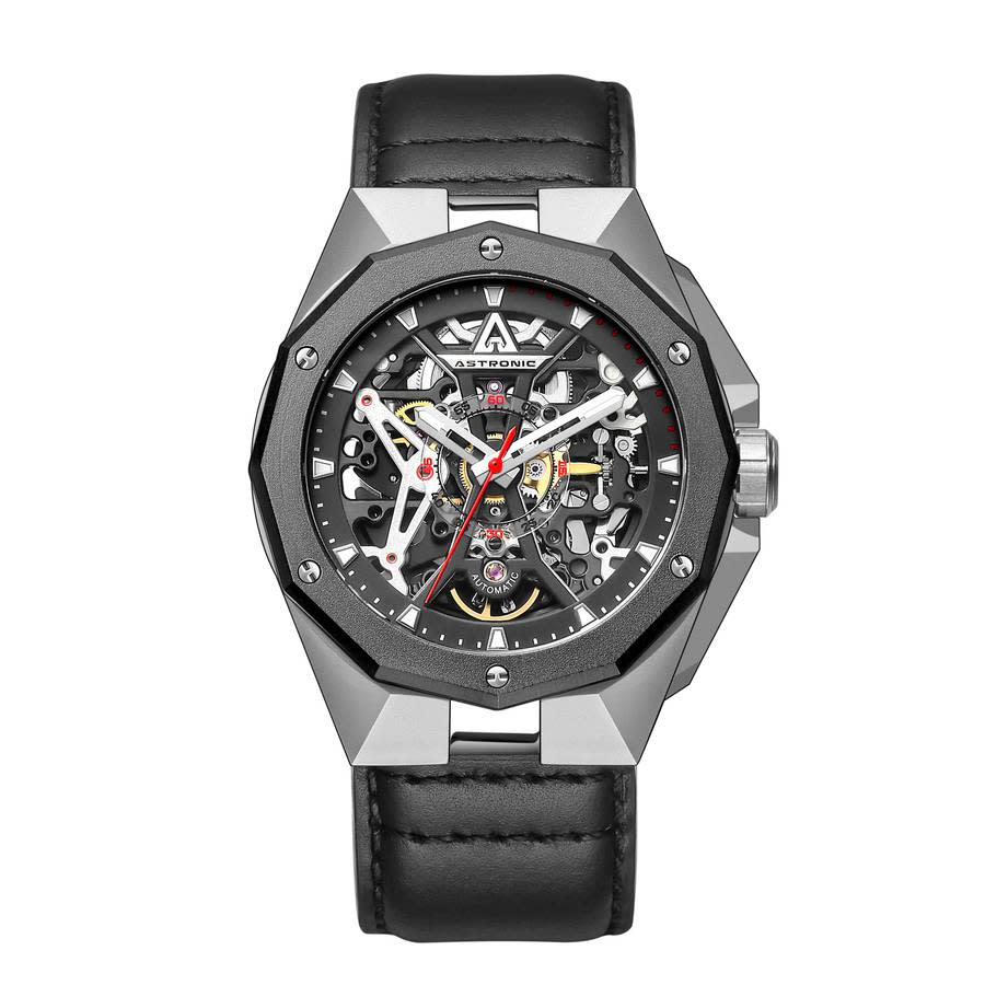 Astronic Apache Skeleton Automatic Gunmetal Dial Men's Watch AVE-64S-BK ...