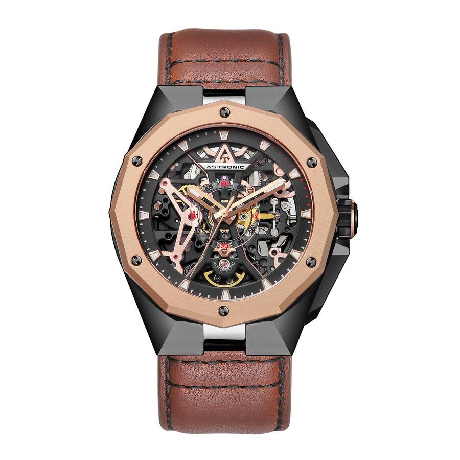 Astronic Apache Skeleton Automatic Gunmetal Dial Men's Watch AVE-64S-RG ...