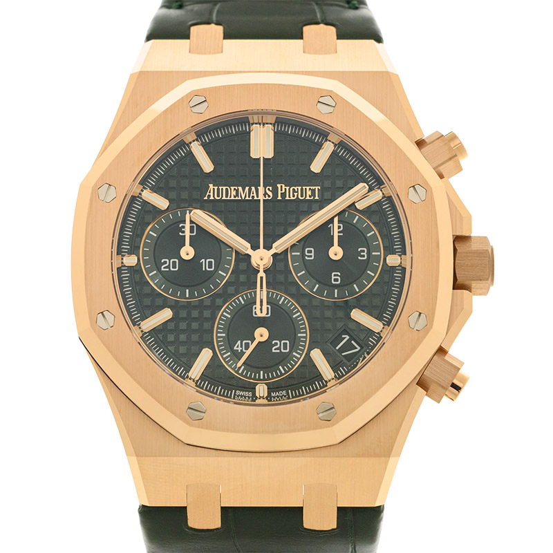 Audemars Piguet Royal Oak Chronograph Automatic Green Dial Men's Watch ...