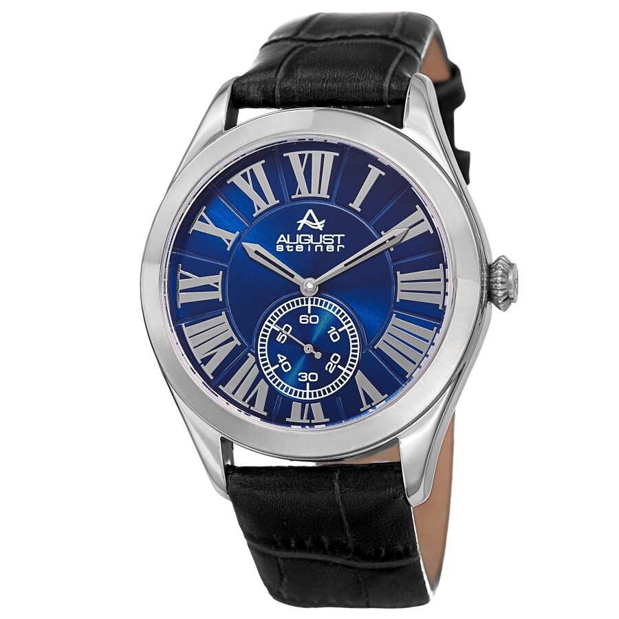 August Steiner Quartz Blue Dial Men's Watch AS8203SSBU 848572073769 ...