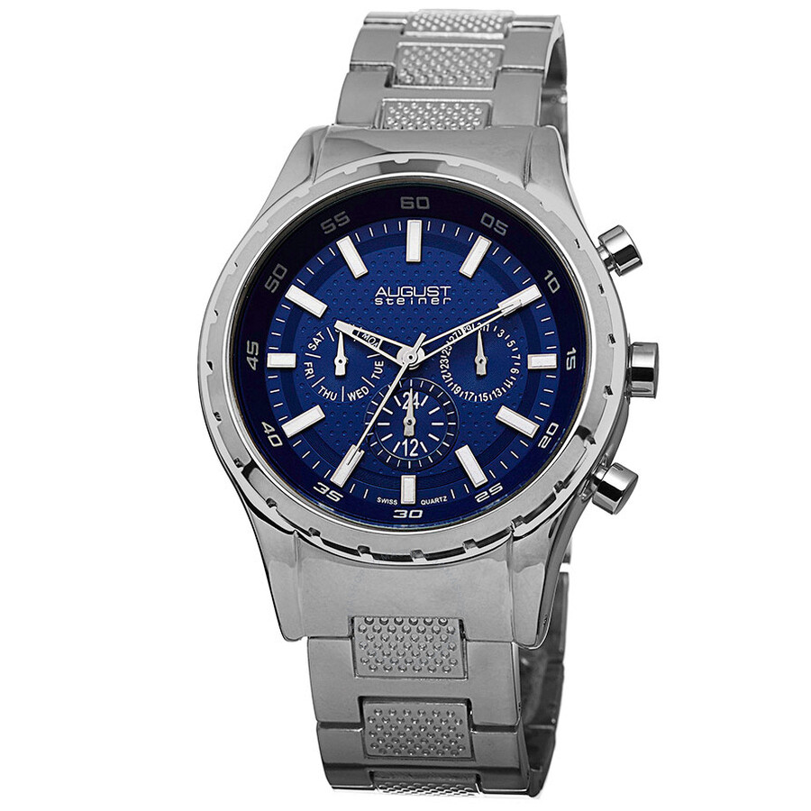 August Steiner Blue Men's Watch AS8105BU 848572031257 - Watches - Jomashop