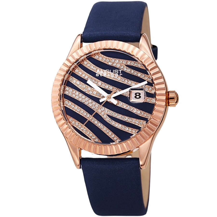 August Steiner Blue and Rose Gold Dial Ladies Watch AS8275BU ...