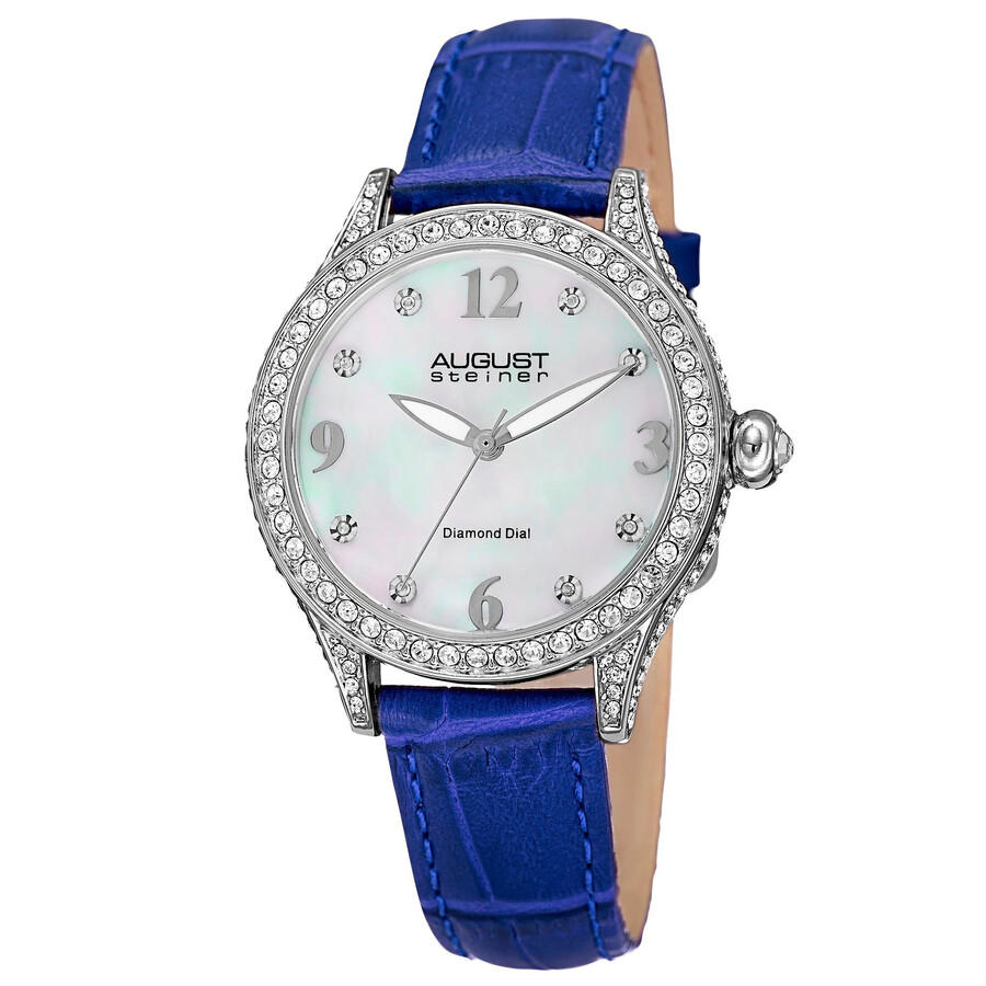August Steiner Quartz White Dial Ladies AS8188BU - Watches - Jomashop