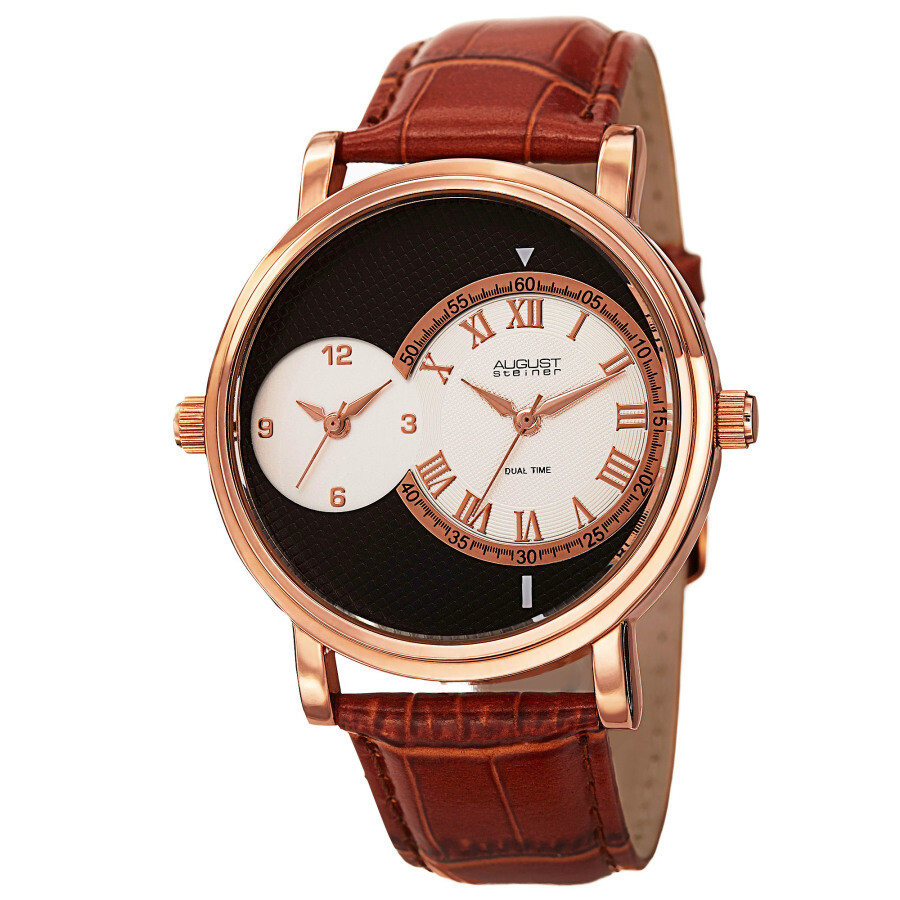 August Steiner Silver-tone Dial Men's Watch AS8146RG 848572045339 ...