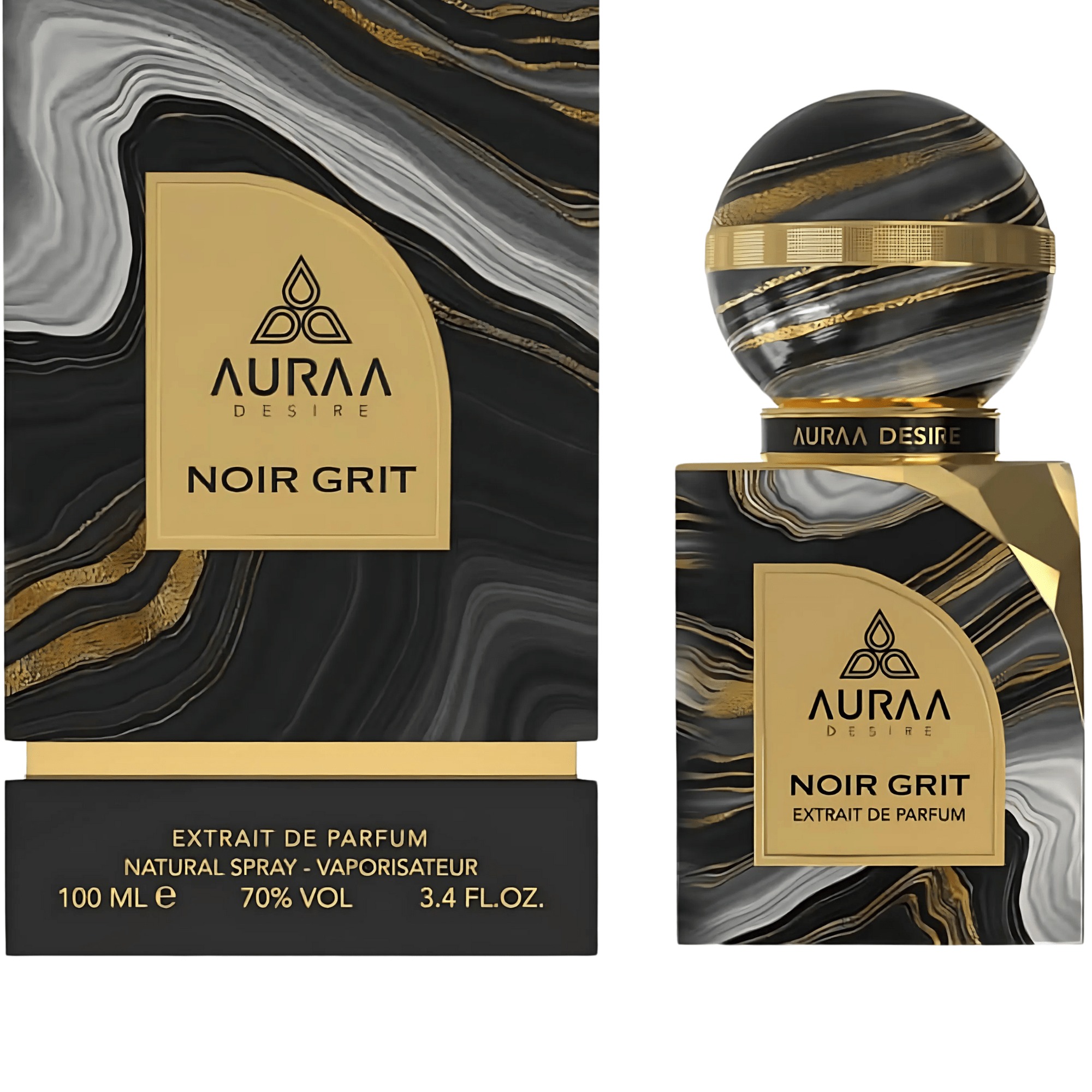 Auraa Desire Unisex Noir Grit Extrait de Parfum Spray 3.4 oz Fragrances ...