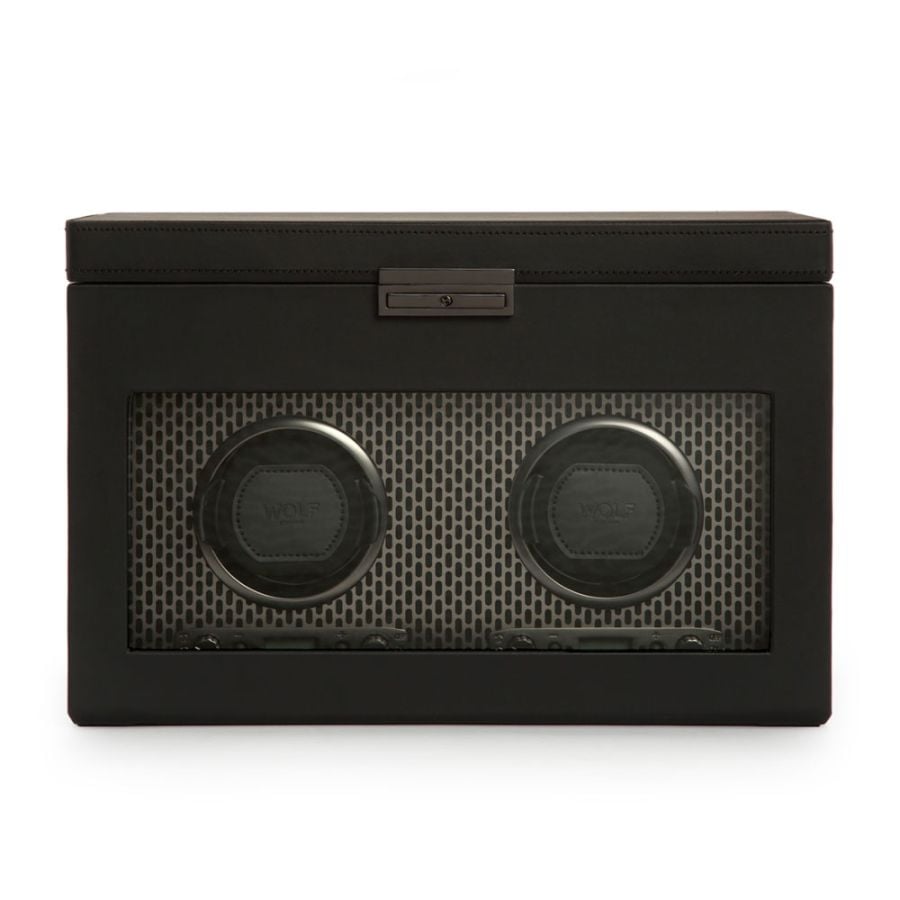Wolf Designs Axis Double Watch Winder with Storage 469303 098152740745 ...