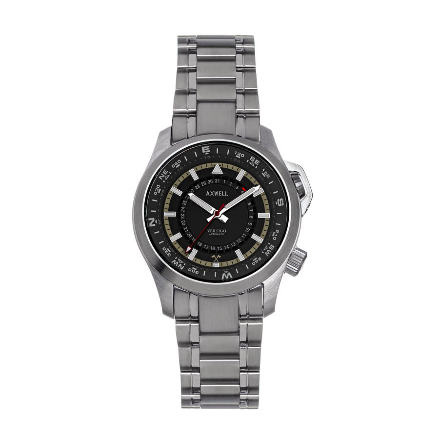 Axwell Vertigo Automatic Black Dial Men's Watch AXWAW101-2 840148803237 ...