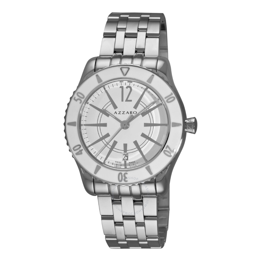 Azzaro Coastline White Dial Stainless Steel Men's Watch AZ2200.12AM.01A ...