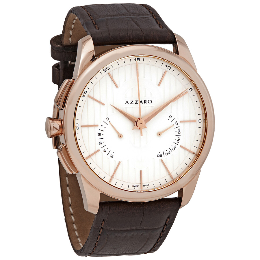 Azzaro Legend White Dial Brown Leather Men's Watch AZ2060.53AH.000 ...