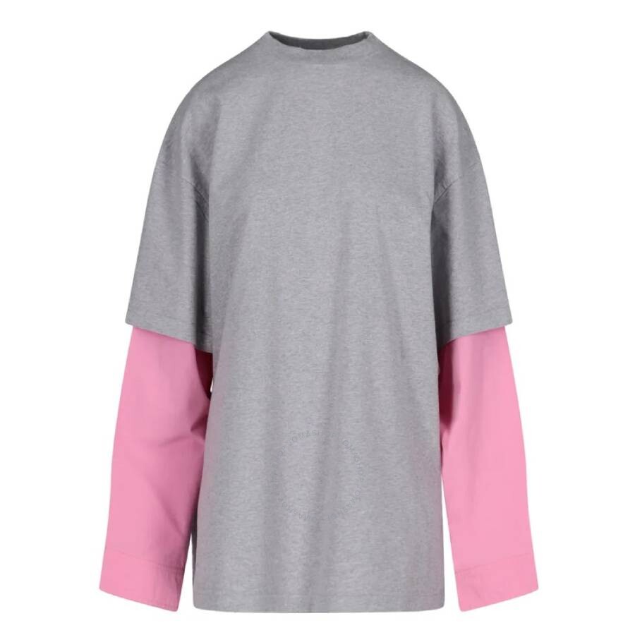 Balenciaga Layered Patch Sleeves Cotton Shirt, Size Small 681042 TLVF3 ...