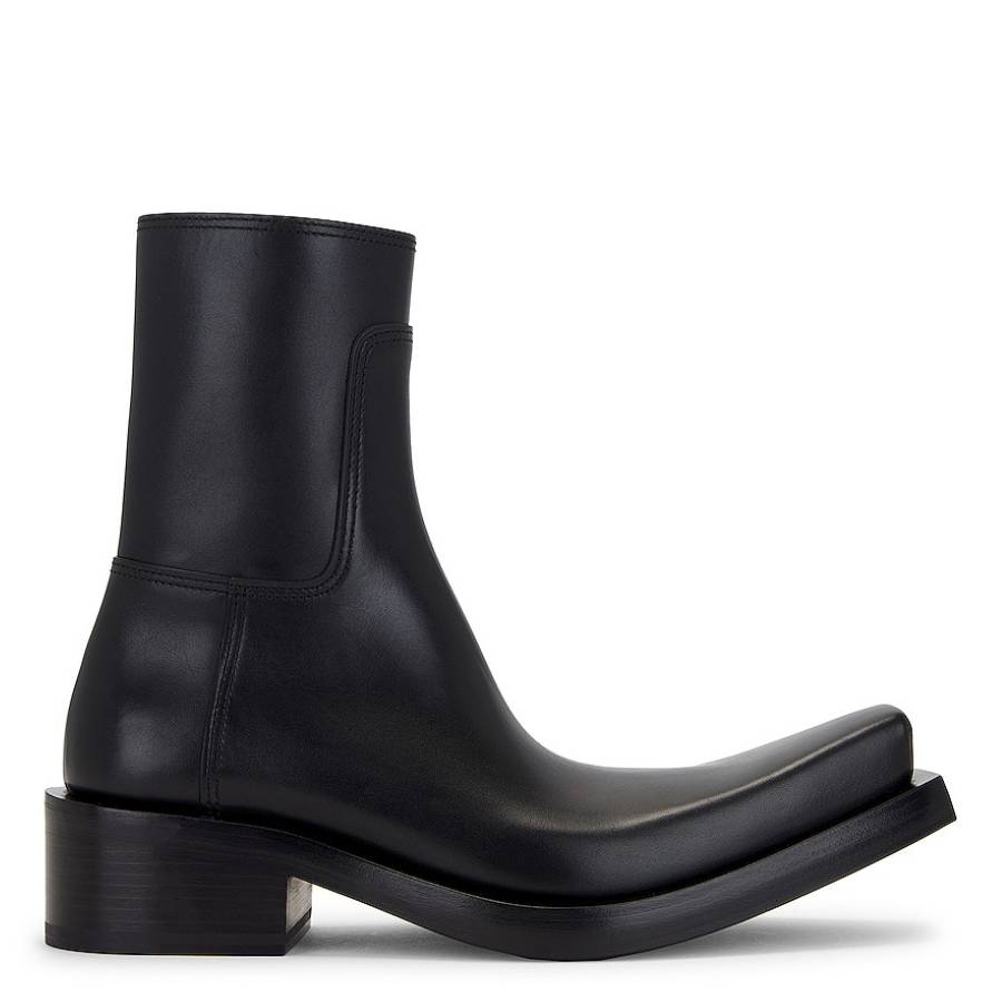 Balenciaga Men's Matte Calfskin Santiago Boo In Black, Brand Size 41 ...