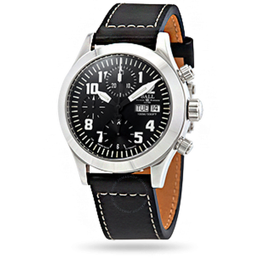 Ball Engineer II Black Dial Automatic Men's Leather Watch CM1020C-L2J ...