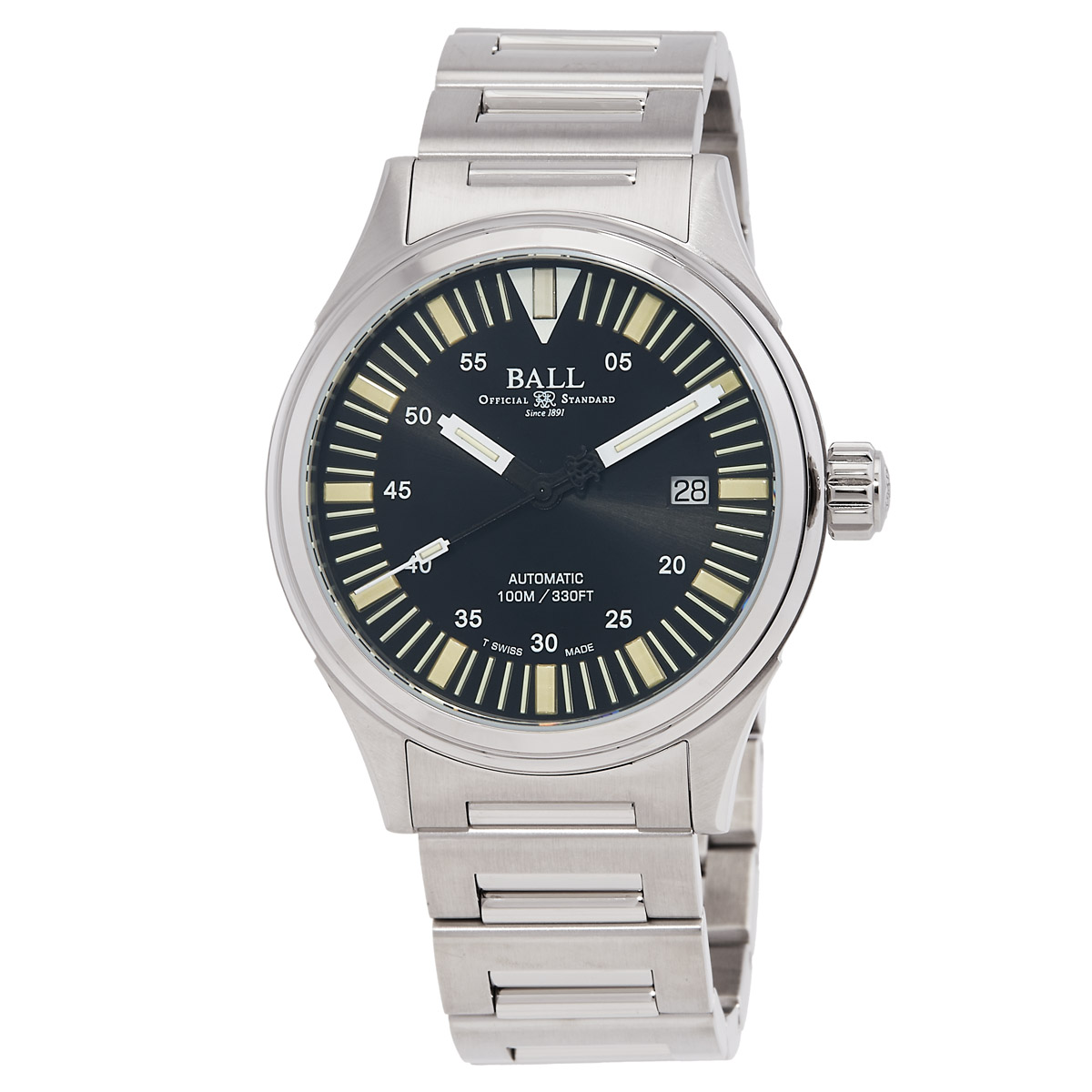 Ball Fireman Night Train III Automatic Black Dial Men's Watch NM2188C ...