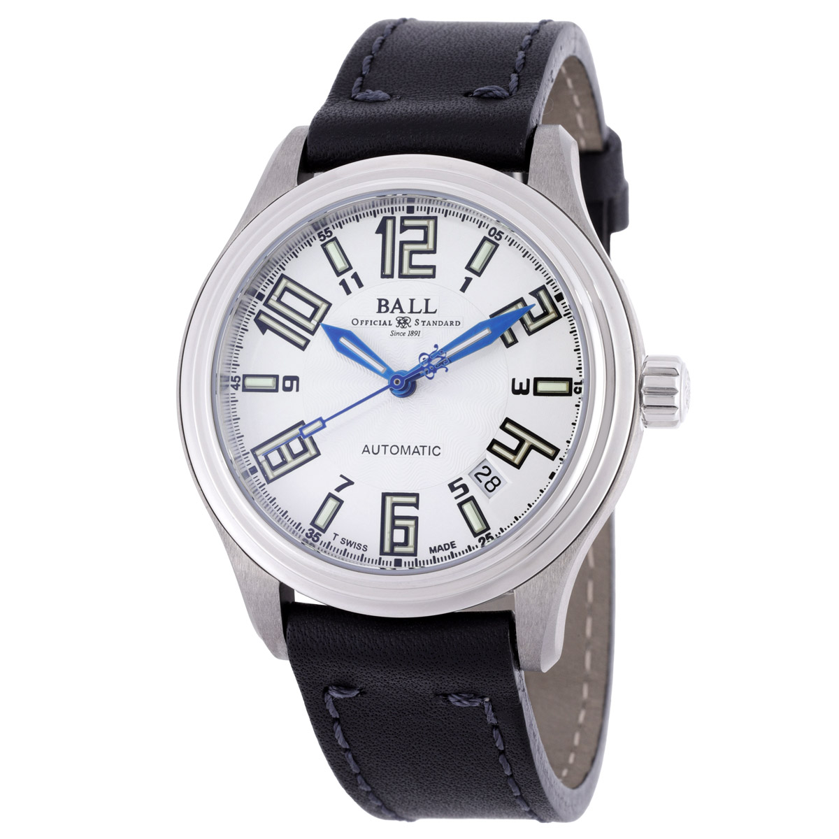Ball Trainmaster Automatic White Dial Men S Watch Nm1038d Lea Wh