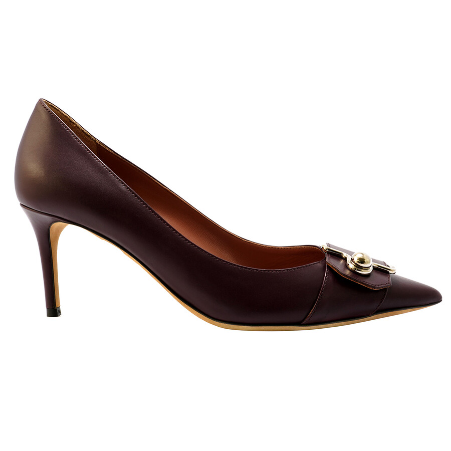 Bally Ladies Hirina Vino Leather Pointed Toe Pumps, Brand Size 39 ( US ...