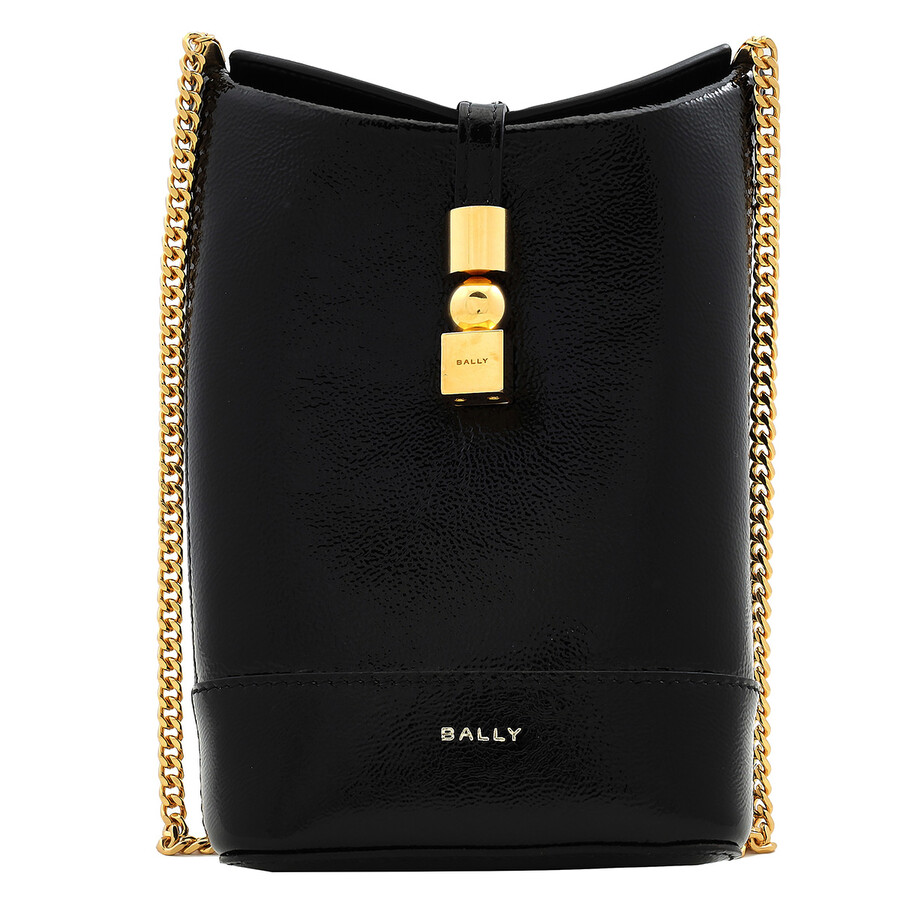 Bally Ladies Mini Block Leather Bucket Bag in Black/Oro WLO03F-U901O 7617659966026 - Handbags ...