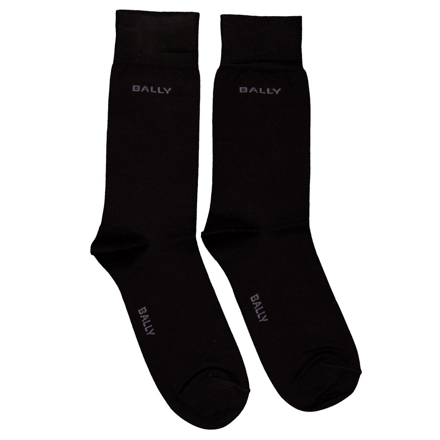 Bally Logo-Intarsia Socks, Size 39-40 MSO00G-I9N7 7613466003824 ...