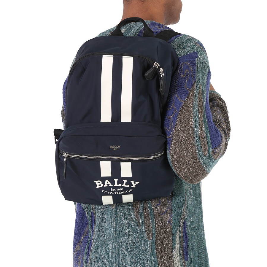Bally Men's Fixie Nylon Backpack- Navy | ModeSens