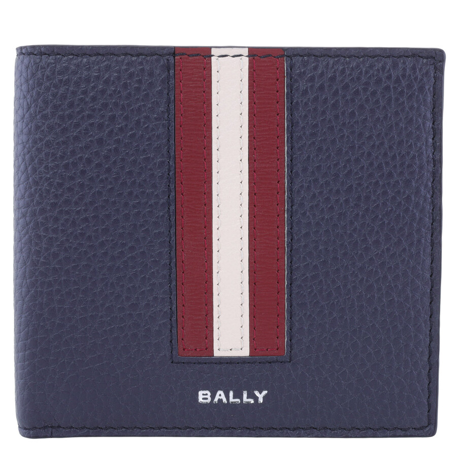 Bally Midnight Leather Ribbon Bi-Fold Wallet MLW03C-I5T9P 7613466202067 - Handbags - Jomashop