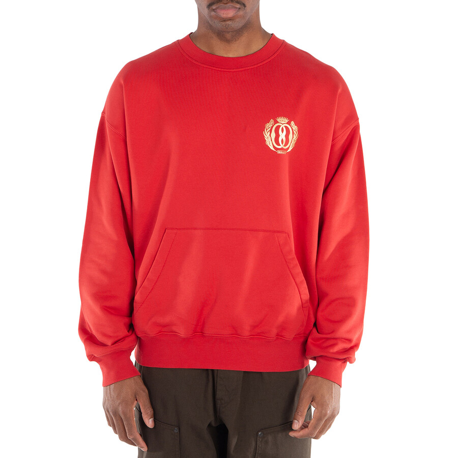 Bally Red Lava Logo Print Pocket Sweatshirt, Size Medium MJE03D-U372 ...