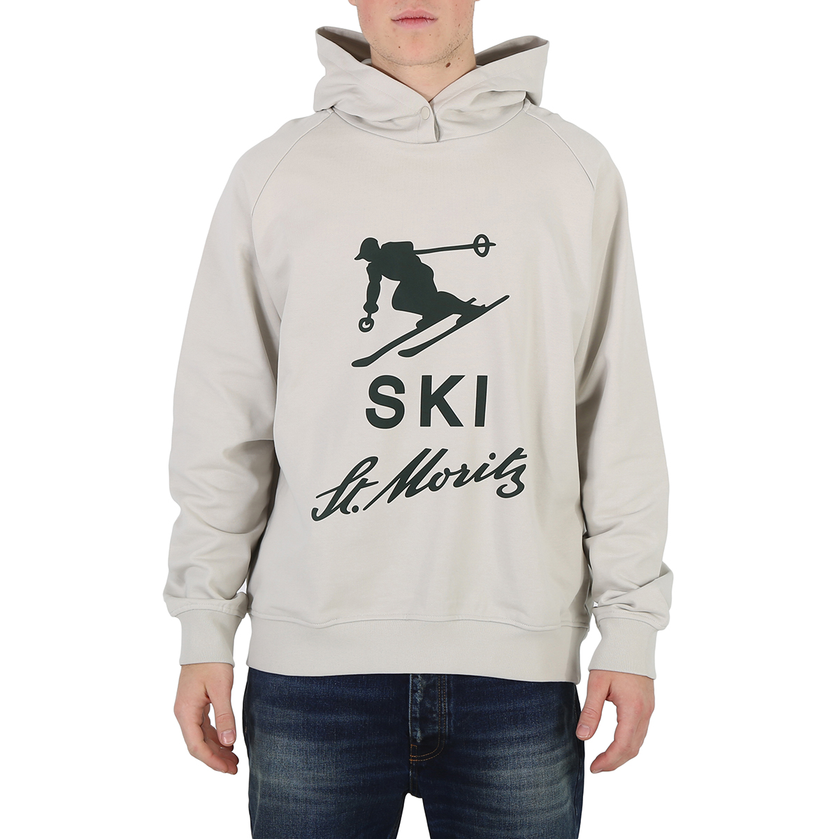 Bally Ski St. Moritz Diagonal Fleece Hoodie, Size Large MCC00U CO122 ...