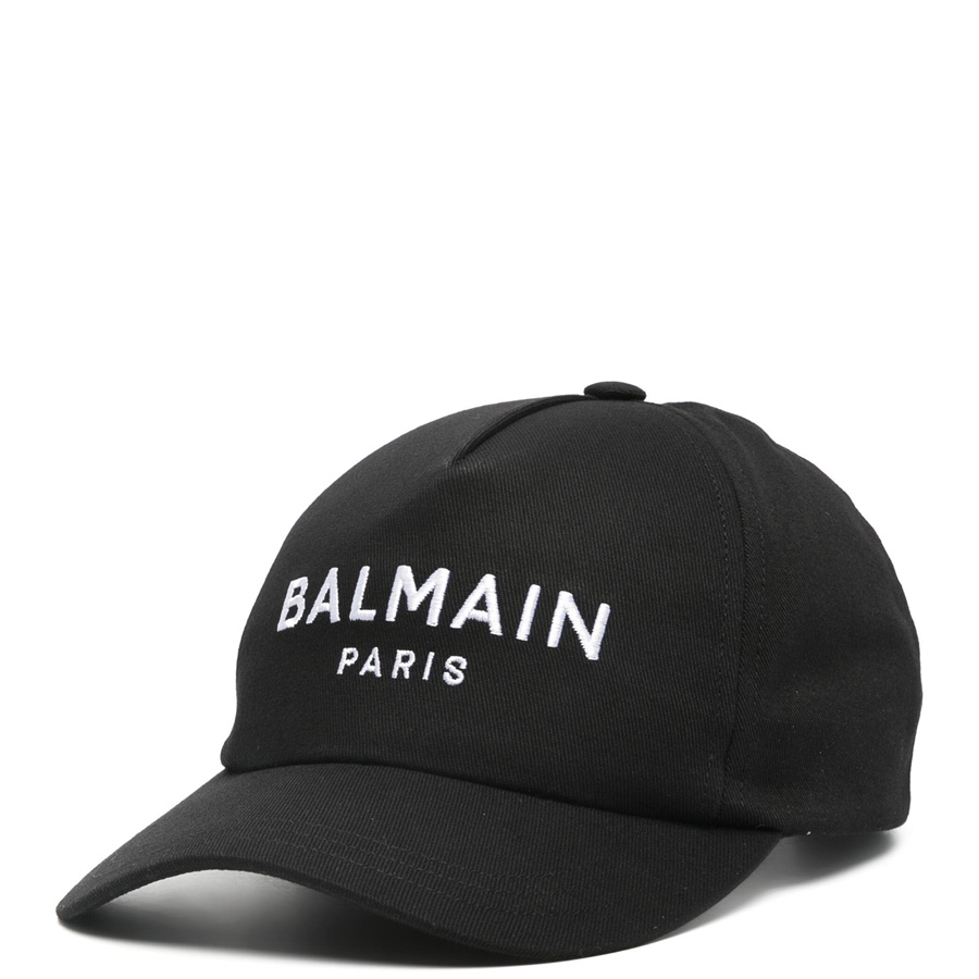 Balmain Cotton Cap With Balmain Paris Embroidery DH1XA015CB24-NOIR ...