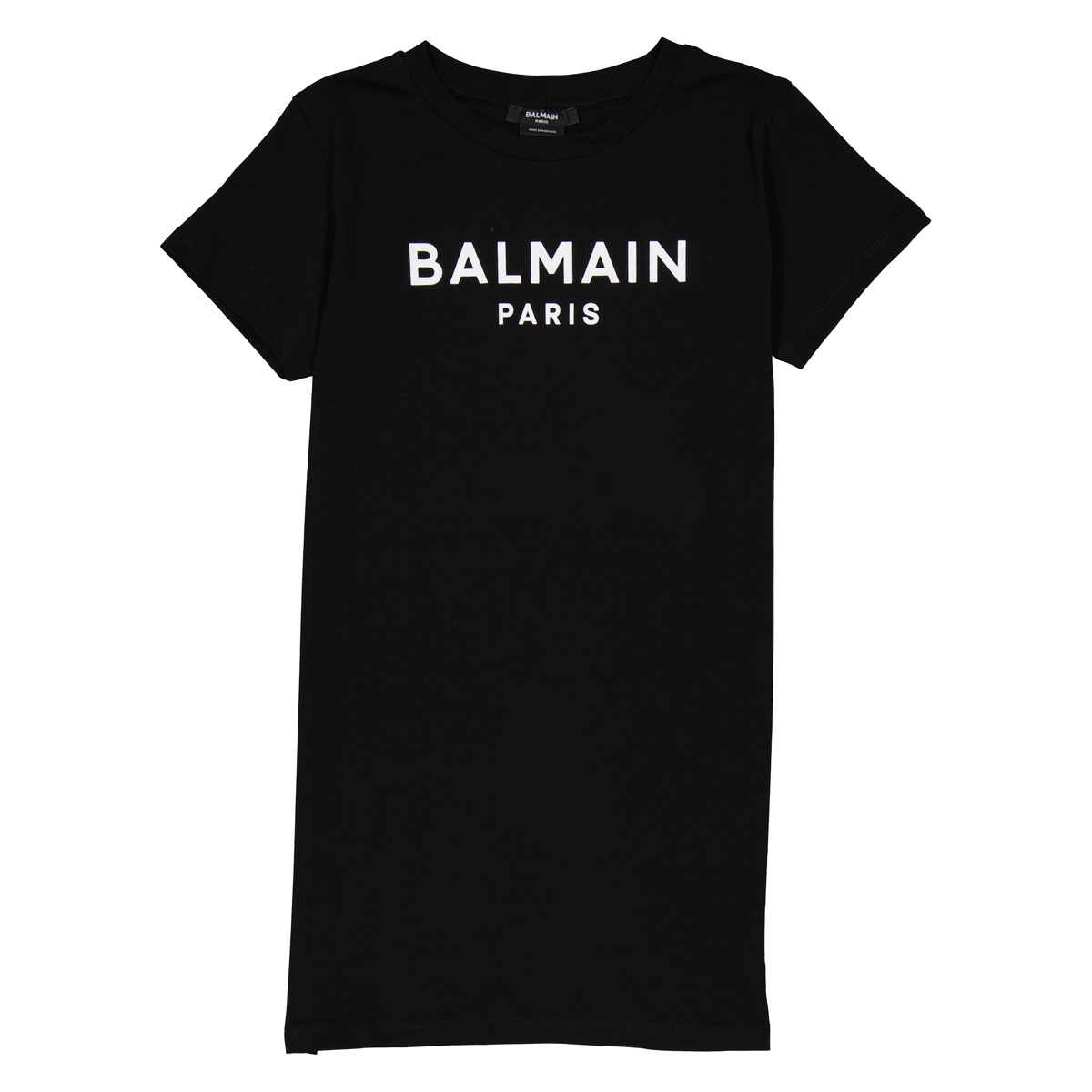 Balmain Kids Black / White Logo Printed Robe Dress, Size 10 BS1C31 ...