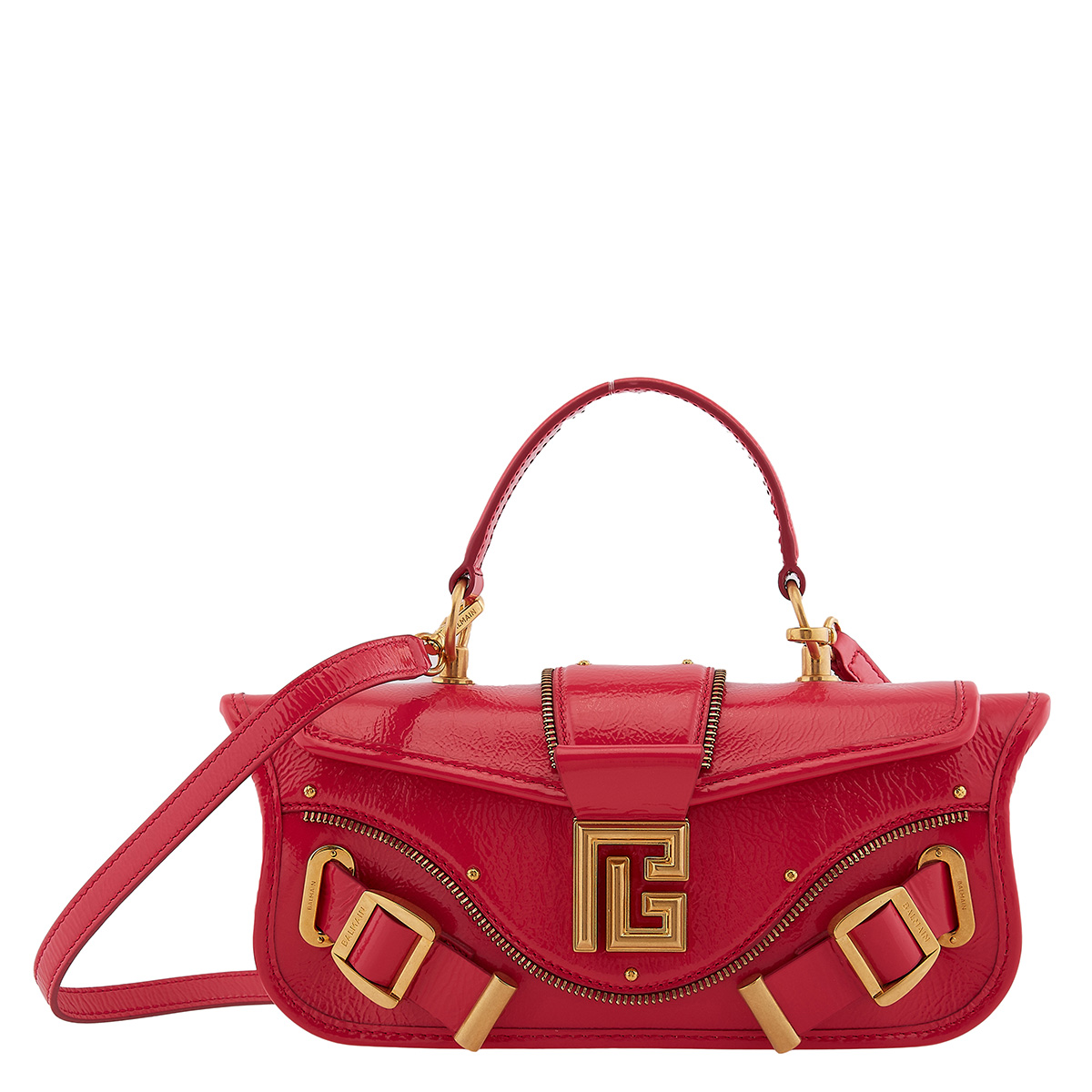 Balmain Rose Grained Leather Blaze Clutch Bag BN1AE795LVRK4CI ...