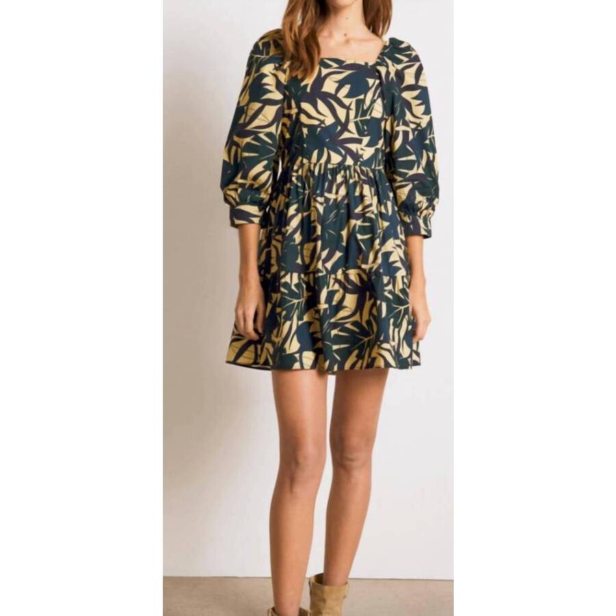 Ba&Sh Ladies Winny Printed Cotton Dress Bleu 106989-Bleu - Clothing ...