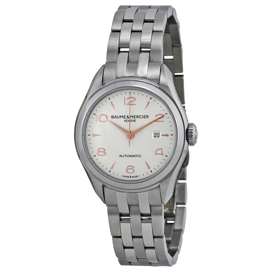 Baume Et Mercier Baume and Mercier Clifton Automatic Silver Dial Ladies ...