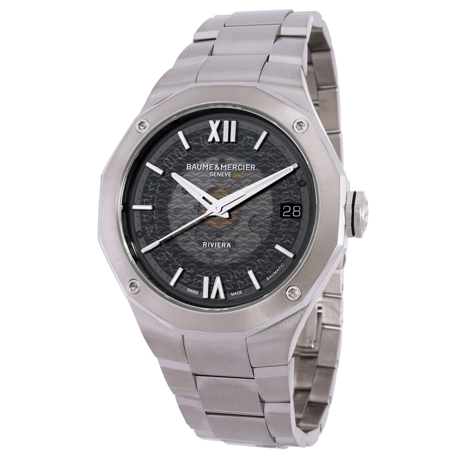 Baume Et Mercier Riviera Automatic Grey Dial Men's Watch M0A10715 ...
