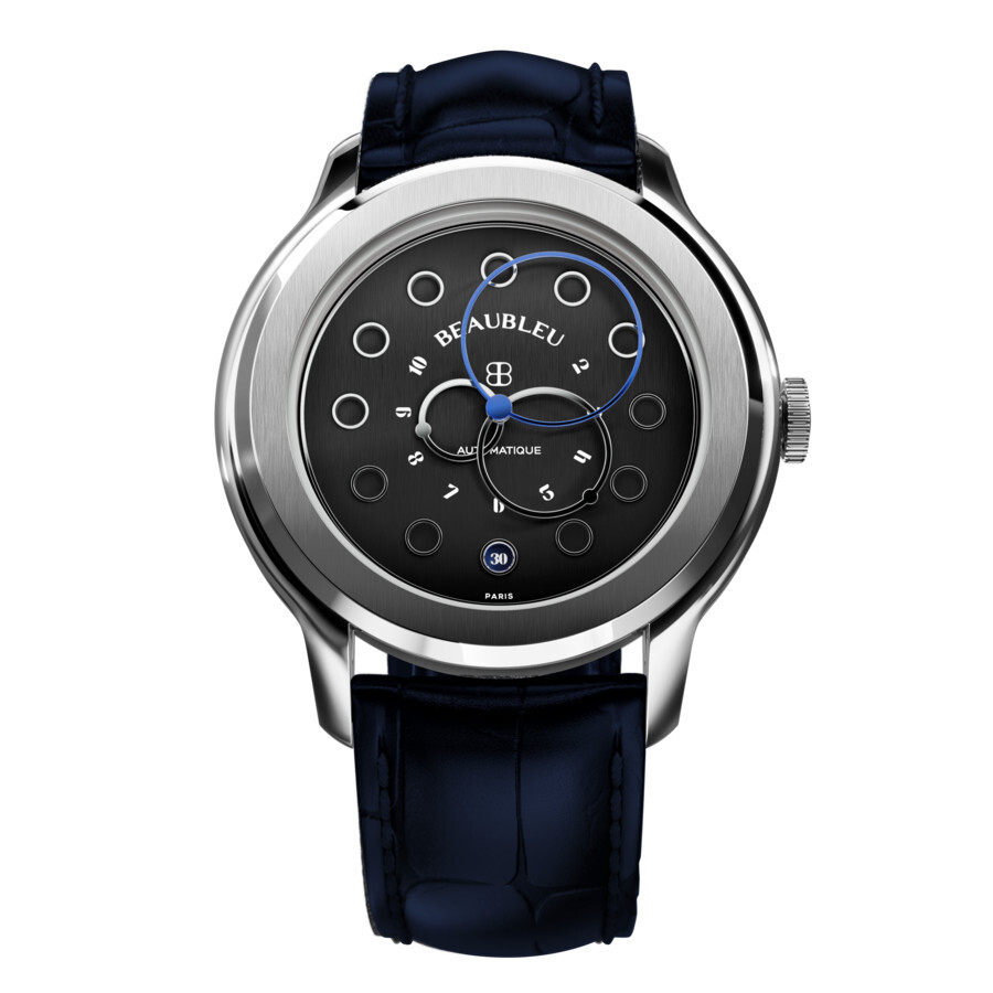 Beaubleu Vitruve Automatic Black Dial Men's Watch B03-DAT-BK-Blue ...