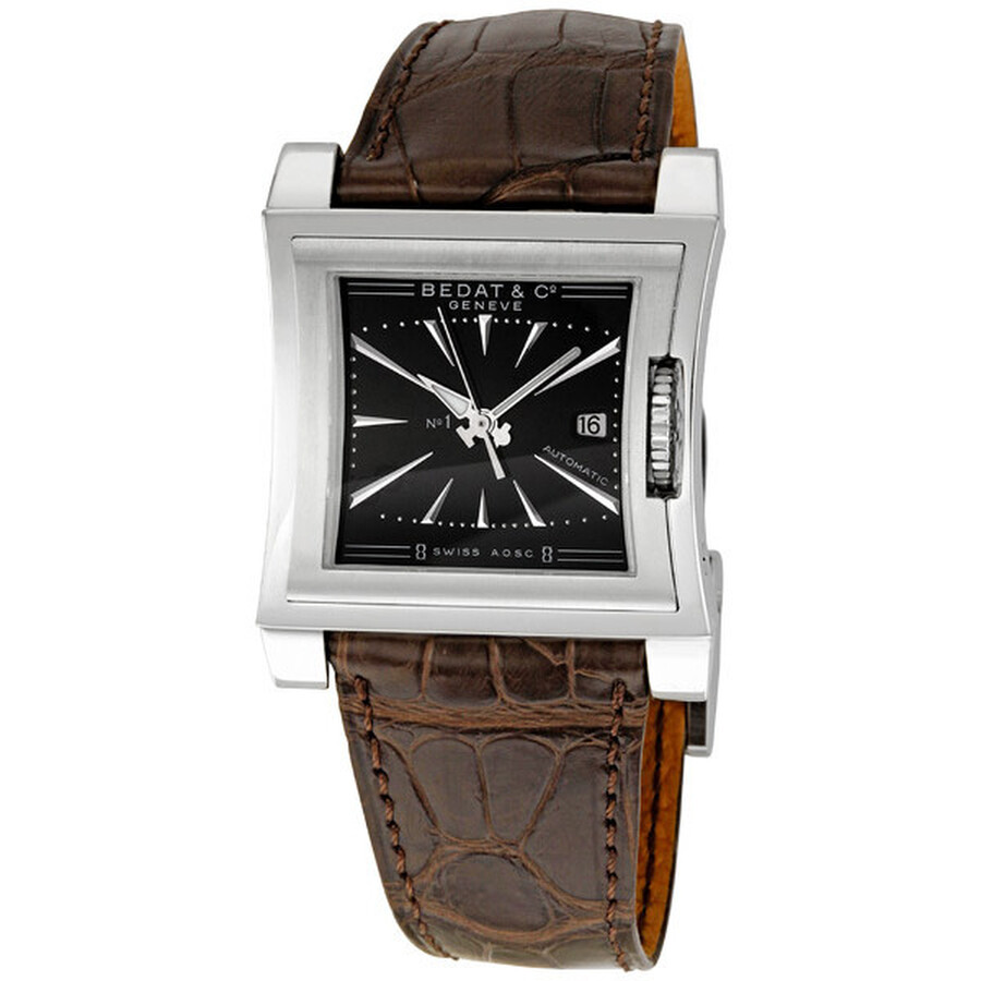 Bedat No. 1 Black Dial Steel Brown Leather Men's Watch 114.010.310 ...