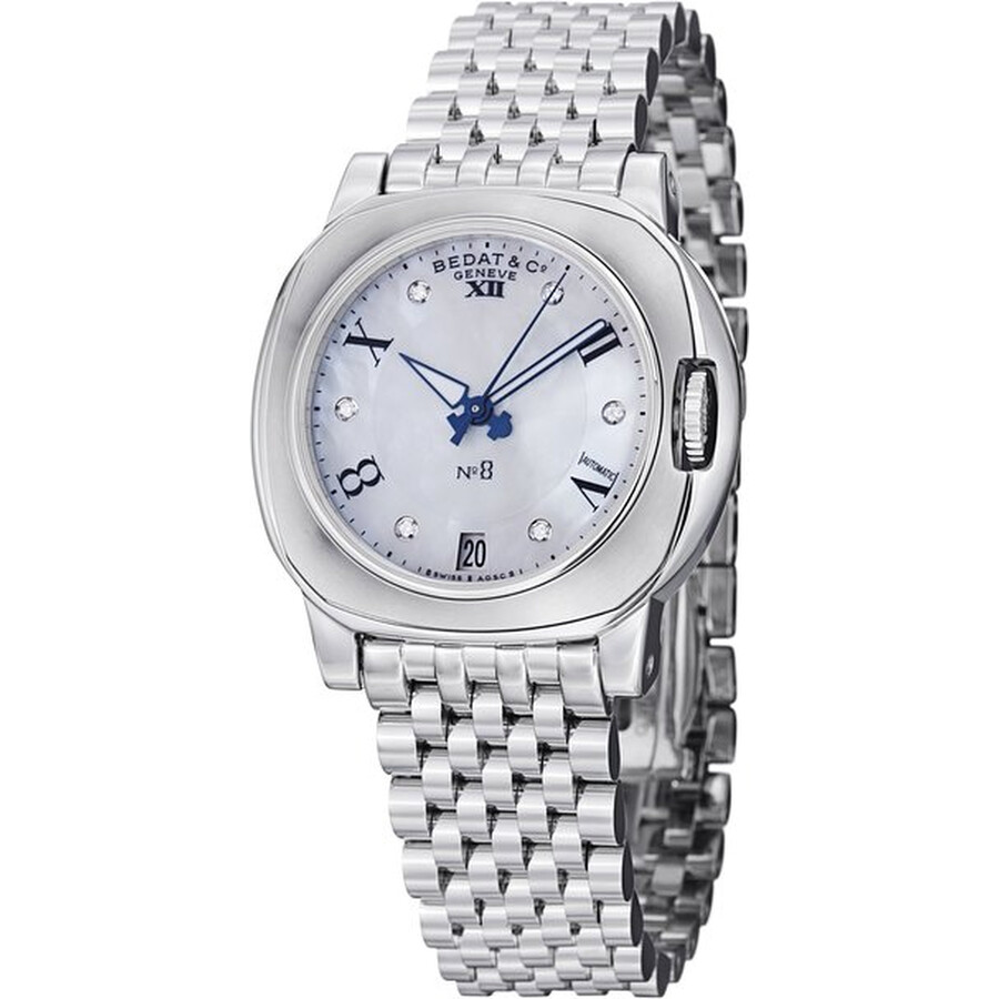 Bedat No 8 Mother of Pearl Diamond Dial Automatic Ladies Watch 838.011.909 - Watches, No. 8 ...