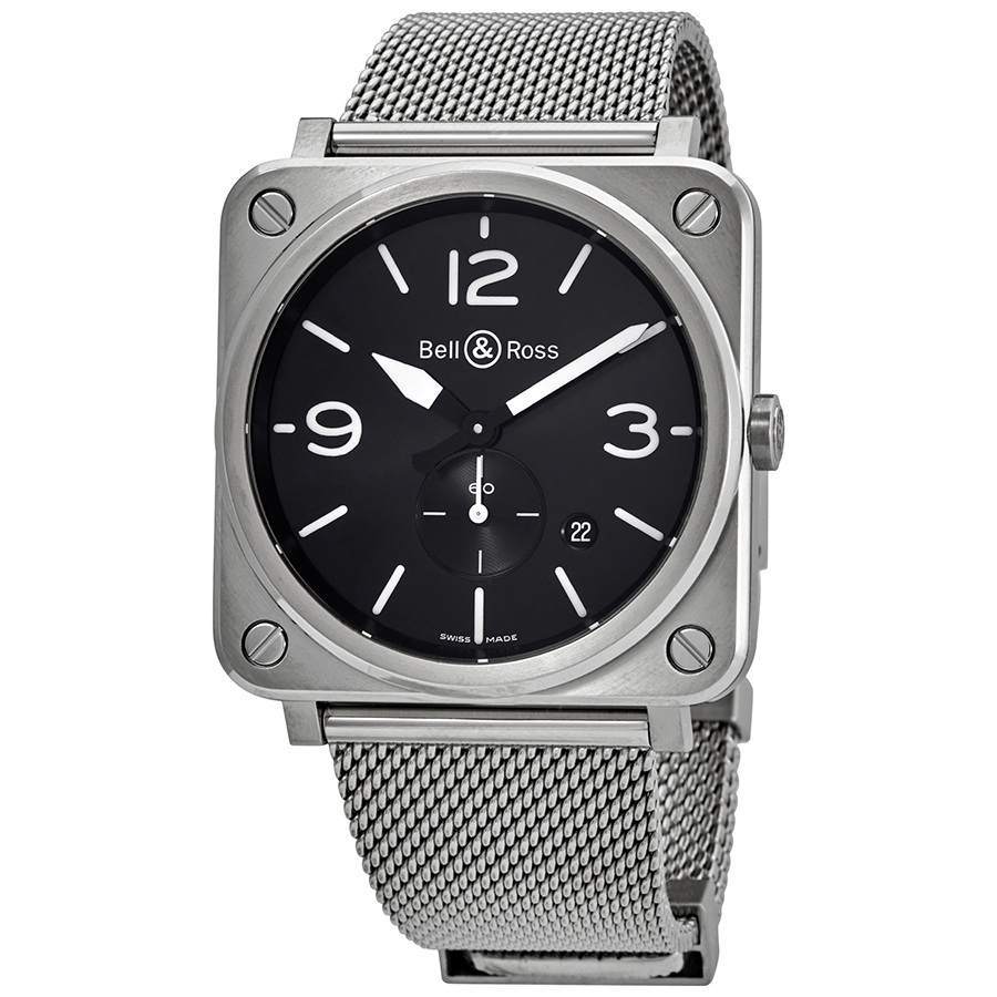 Bell And Ross Quartz Black Dial Men's Watch BRS-BLC-ST/SST - Watches ...