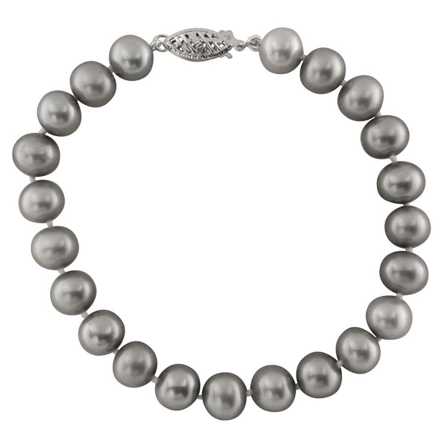 Bella Pearl Grey Freshwater Pearl Bracelet FWR5-7G - Jewelry - Jomashop
