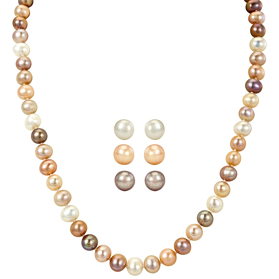 Bella Pearl Multicolor Freshwater Pearl Boxed Jewelry Set SET-F ...