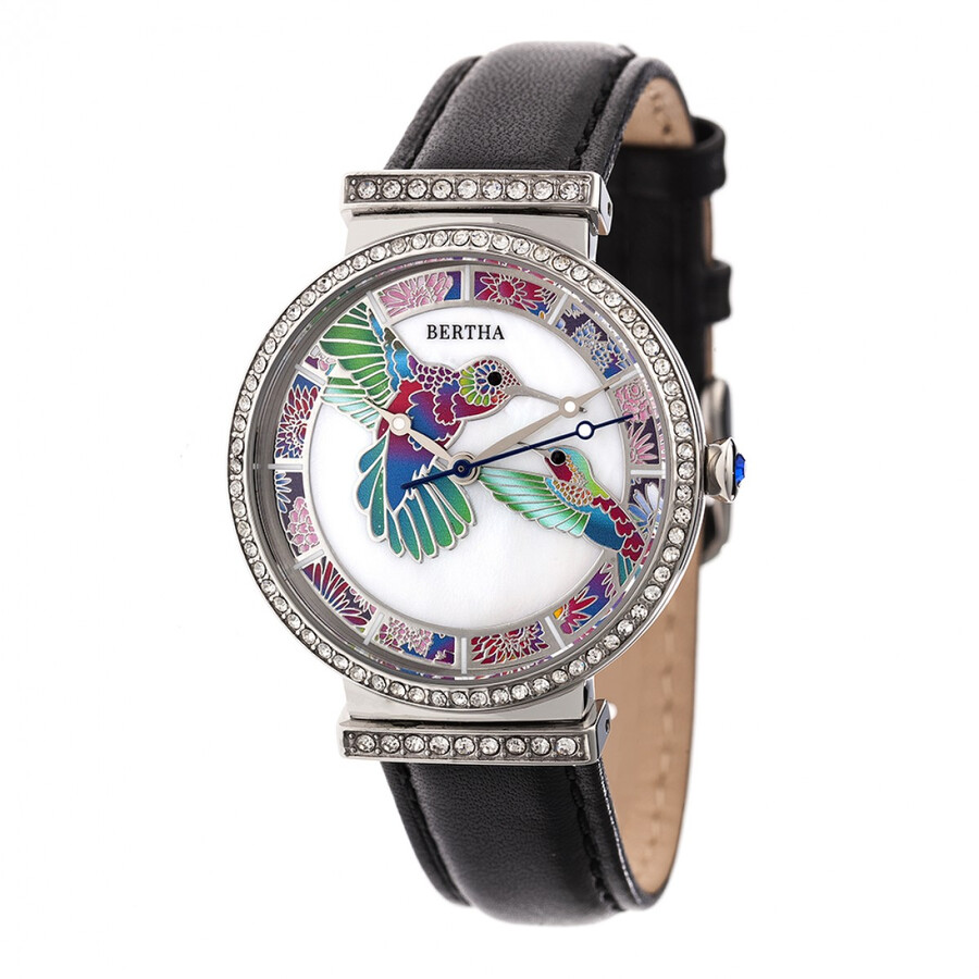 Bertha Emily Crystal Mother of Pearl Dial Ladies Watch BR7804 ...