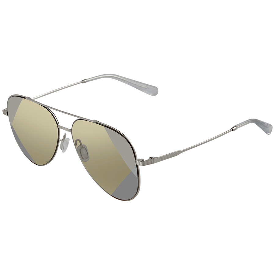 Bolon Legend Denim Brown Silver Pilot Unisex Sunglasses BL8058 B90 59 ...