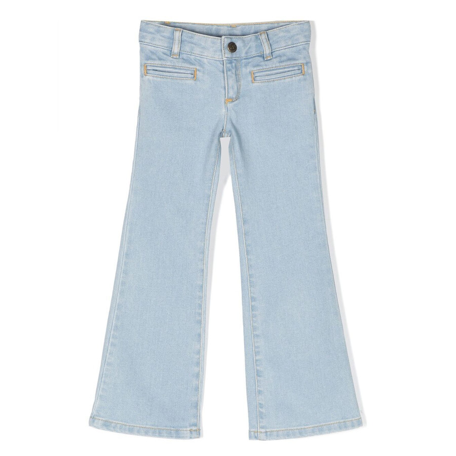 Bonpoint Ladies Flared Denim Pants, Size 12A S03GPAW00101-017 - Clothing - Jomashop