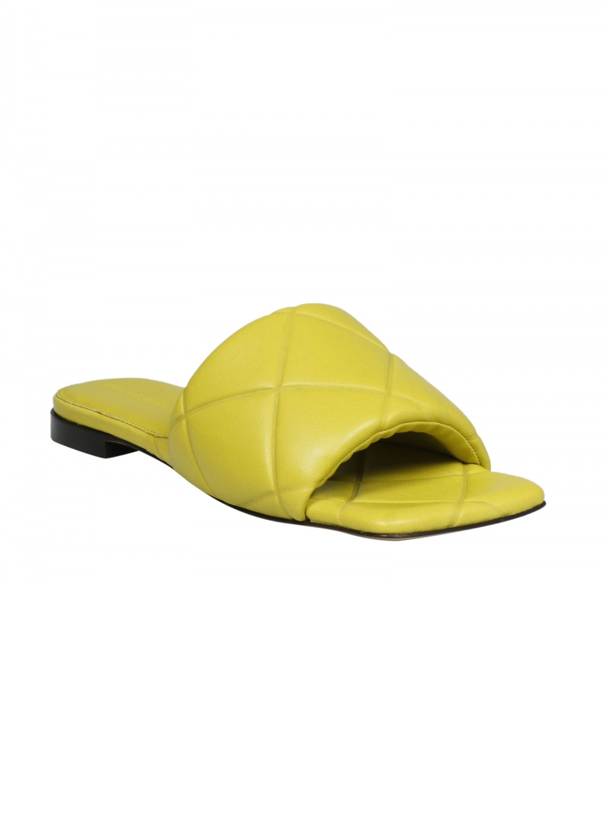 Bottega Veneta Ladies BV Lido Flat Sandals in Yellow, Brand Size 37 ...