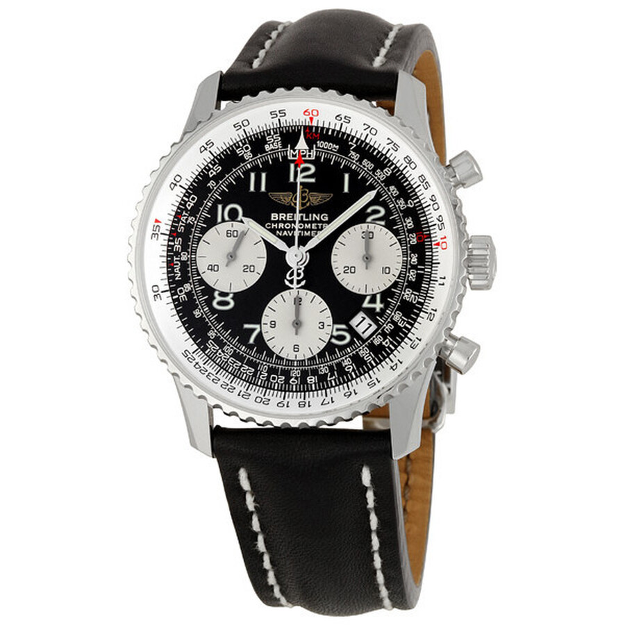 Breitling Black Dial Navitimer Men's watch with Black Strap and ...